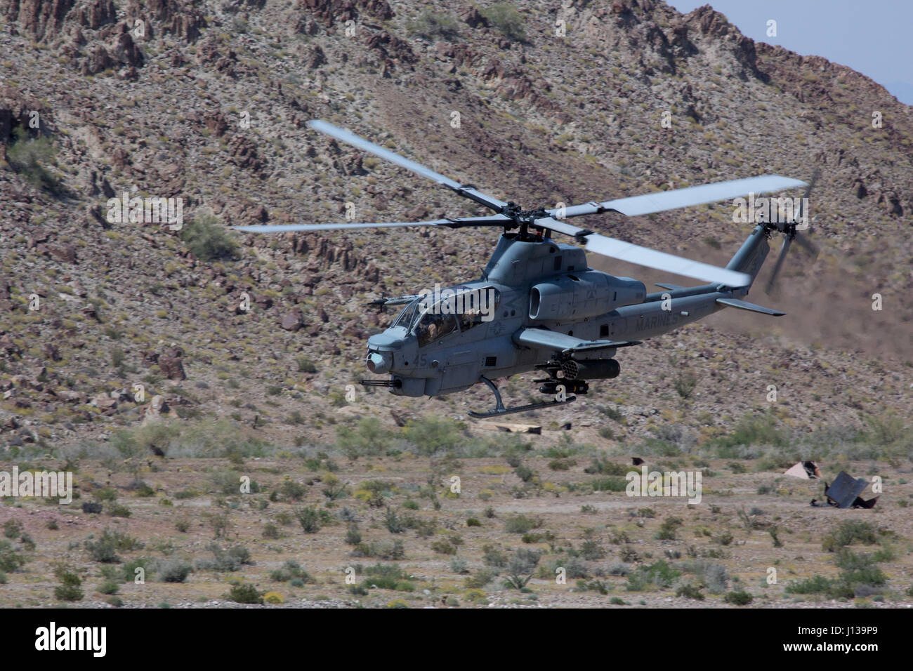 A U.S. Marine Corps AH-1Z Viper assigned to Marine Aviation Weapons and ...