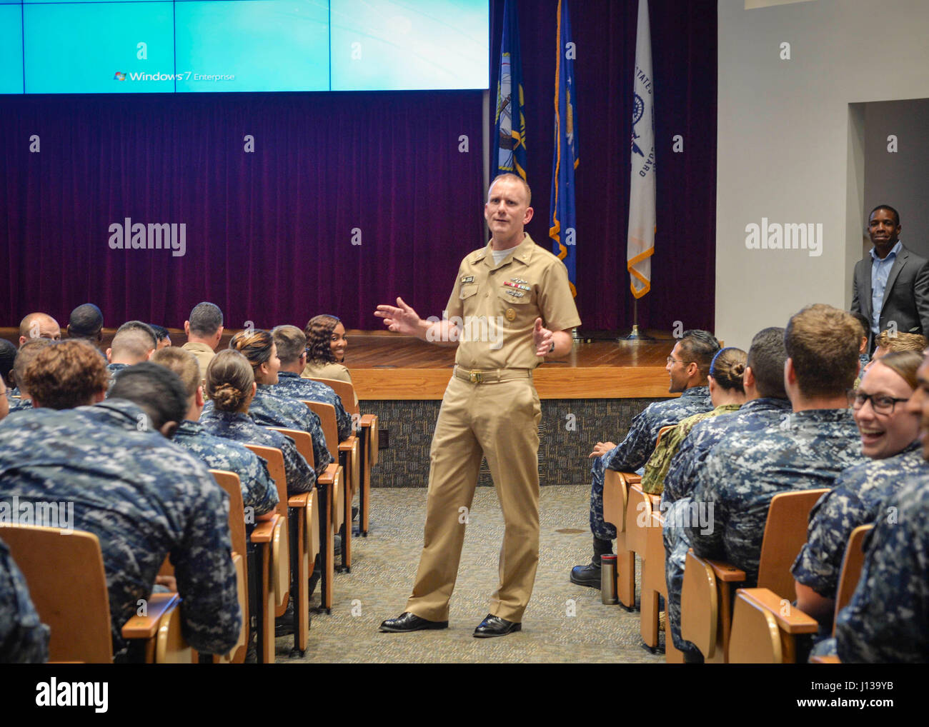 Naval leadership addresses sailors hi-res stock photography and images ...