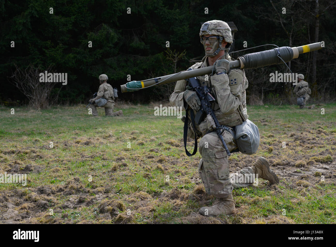 A U.S. Soldier, assigned to 588th Brigade Engineer Battalion, 3rd ...