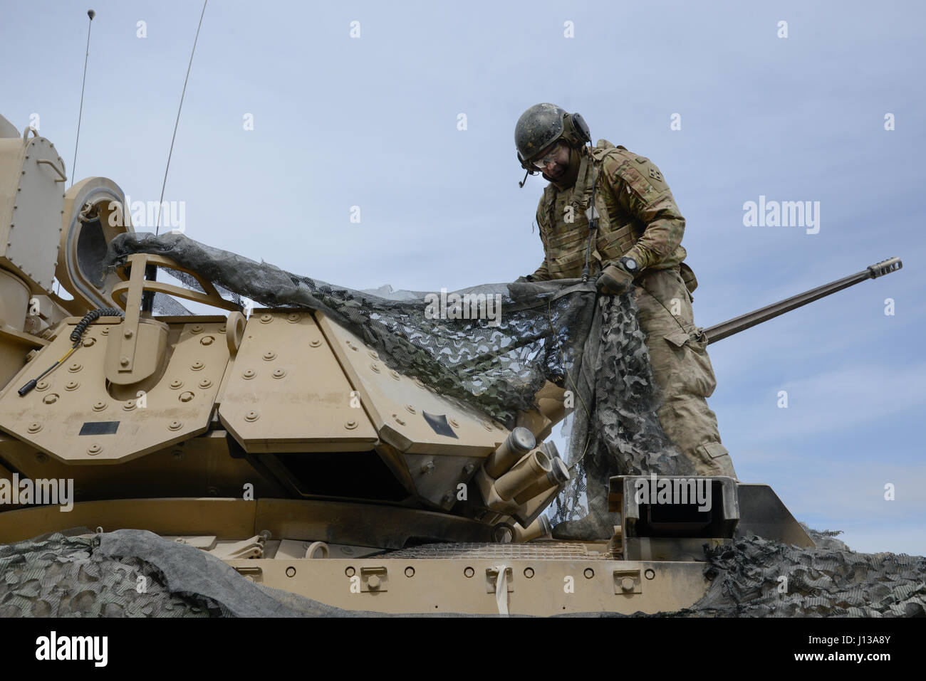 A U.S. Soldier, assigned to 1st Battalion, 66th Armor Regiment, 3rd ...