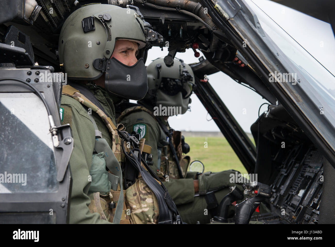 U.S. Air Force HH-60 Pave Hawk pilots with the 33rd Rescue Squadron ...