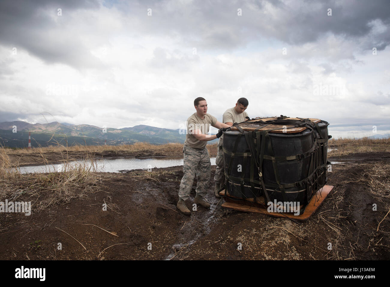 (Right to left) Airman 1st Class Dominic Pacheco, and Staff Sgt ...