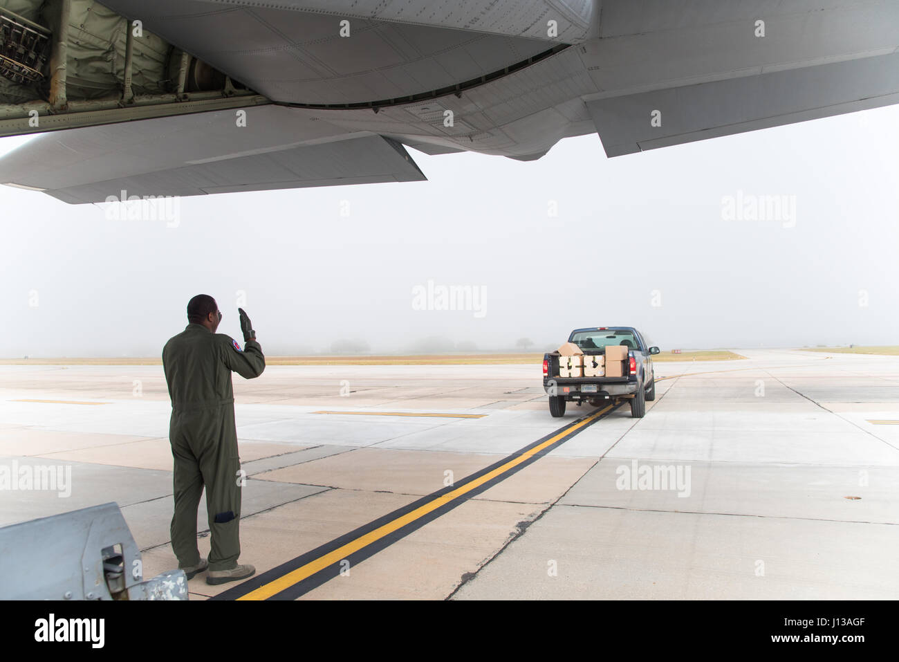 Staff Sgt. Larry Banks, 53rd Weather Reconnaissance Squadron loadmaster ...