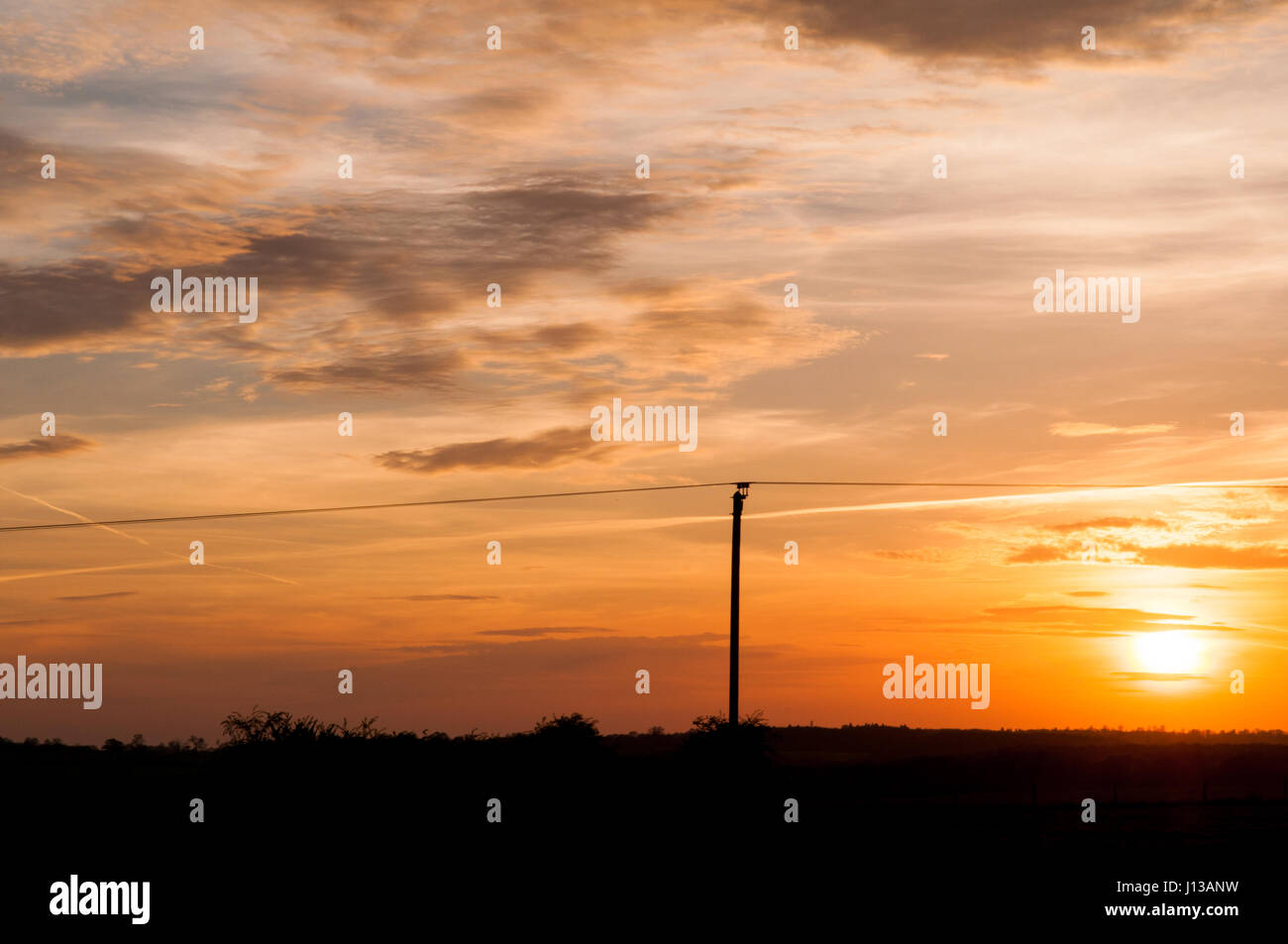telecommunication wire connection for long distance calls Stock Photo ...