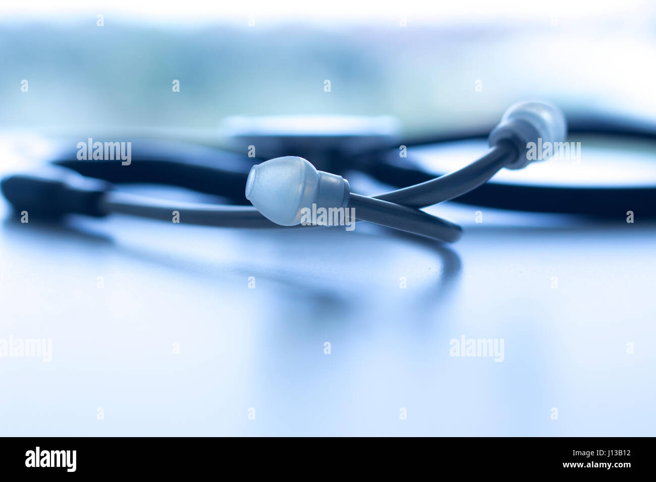 Doctors medical stethoscope heart rate monitoring equipment to listen ...