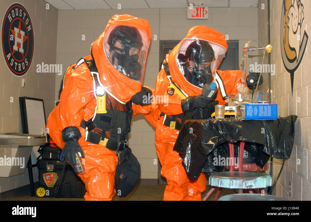 2nd Civil Support Team (CST) members Staff Sgt. Joshua Spagnola (left ...