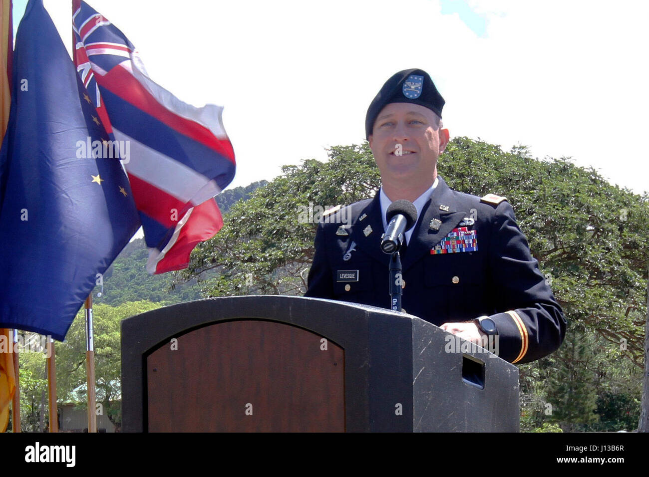 Colonel Dennis H. Levesque, the chief of staff for the 8th Theater ...