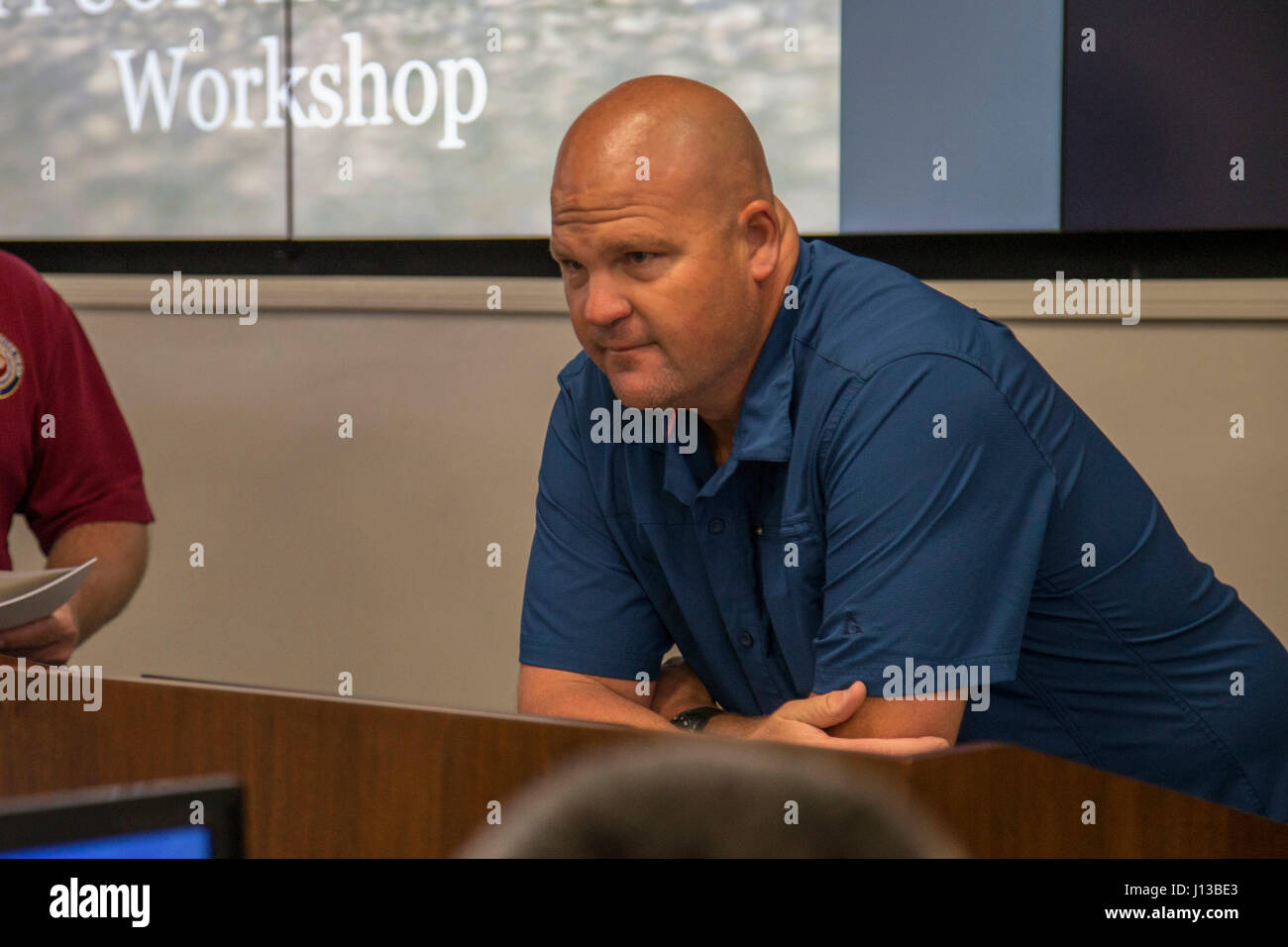 Mr. T. R. Crellin, antiterrorism officer, Marine Corps Installations ...