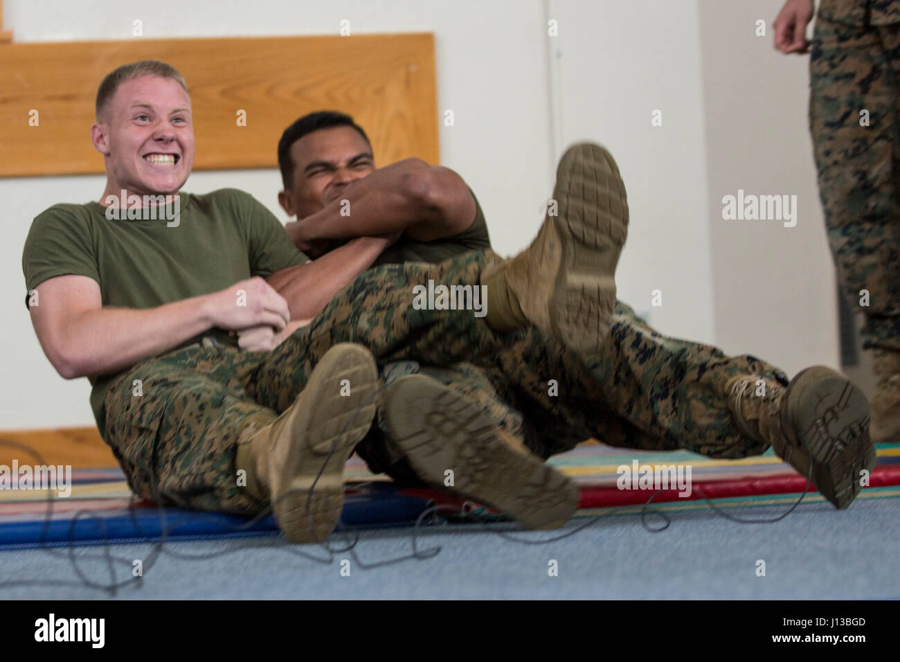 U.S. Marines with Headquarters and Support Battalion (H&S BN), Marine ...