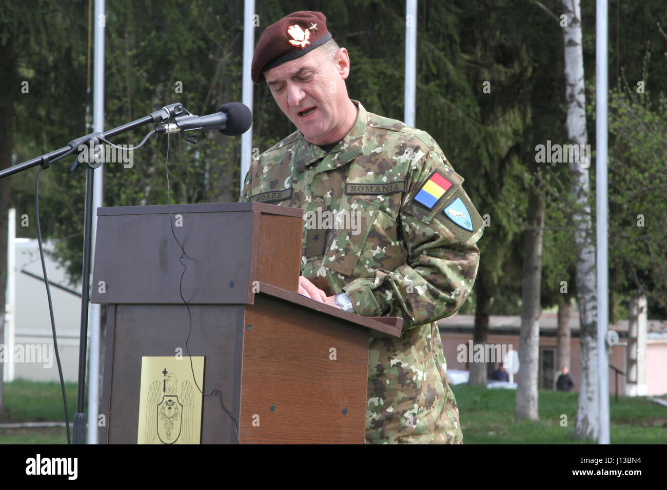 Romanian Brig. Gen. Gheorghe Soare, commander of the Romanian 10th ...