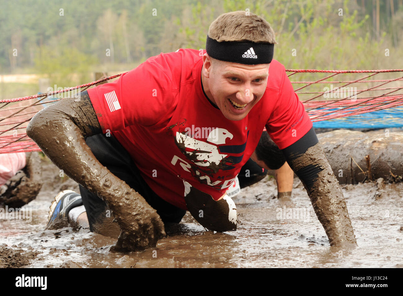 Runners participate in the annual Rugged Terrain Obstacle Run at ...