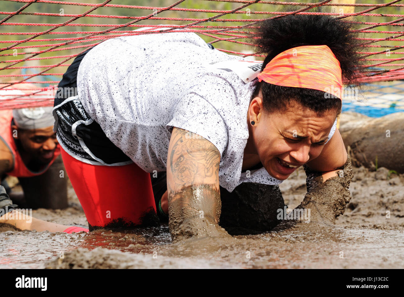 Runners participate in the annual Rugged Terrain Obstacle Run at ...