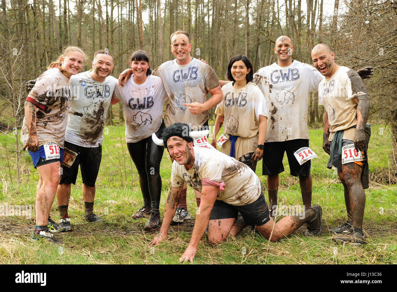 Runners participate in the annual Rugged Terrain Obstacle Run at ...