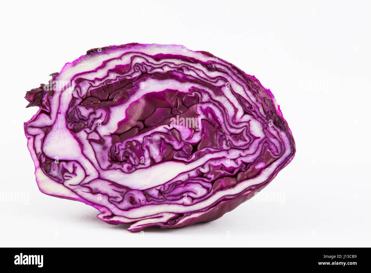Red cabbage (Brassica oleracea) isolated in white background Stock ...