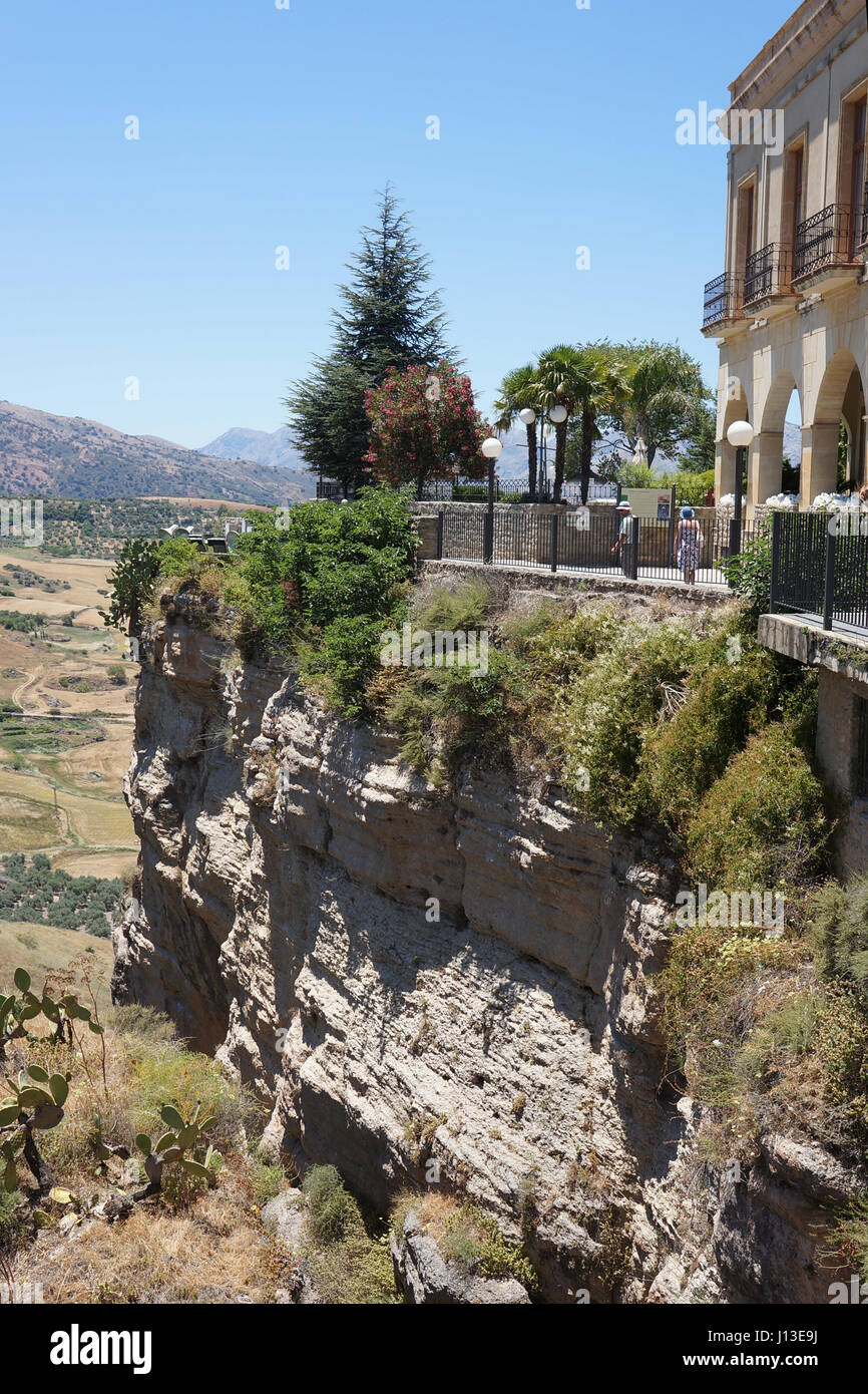 Tourists in Rondo, Spain Stock Photo - Alamy
