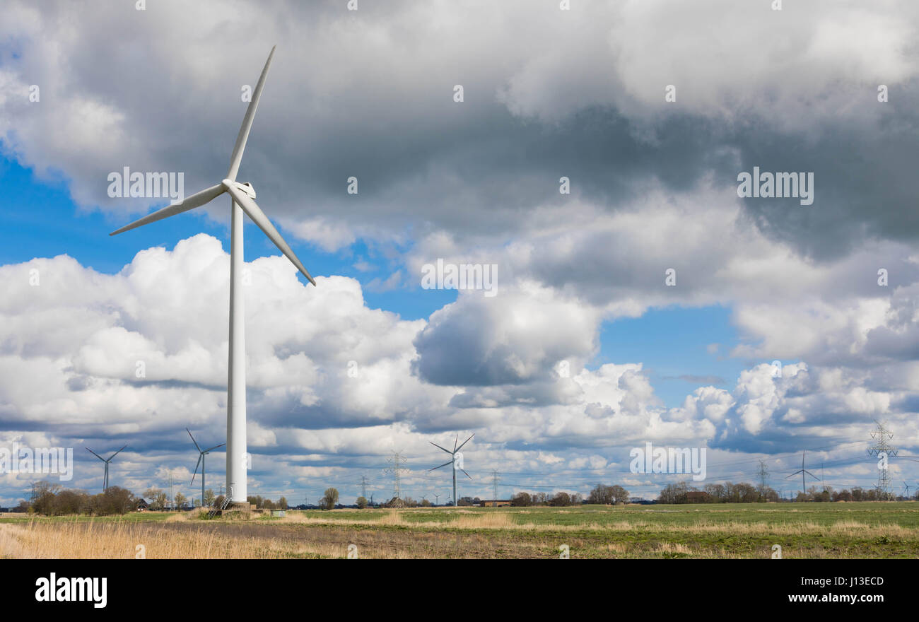 small wind Park - Wind Turbines - renewable energie Stock Photo - Alamy