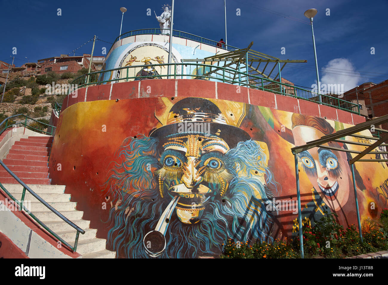 Murals, representing the annual carnival held in the mining city of ...