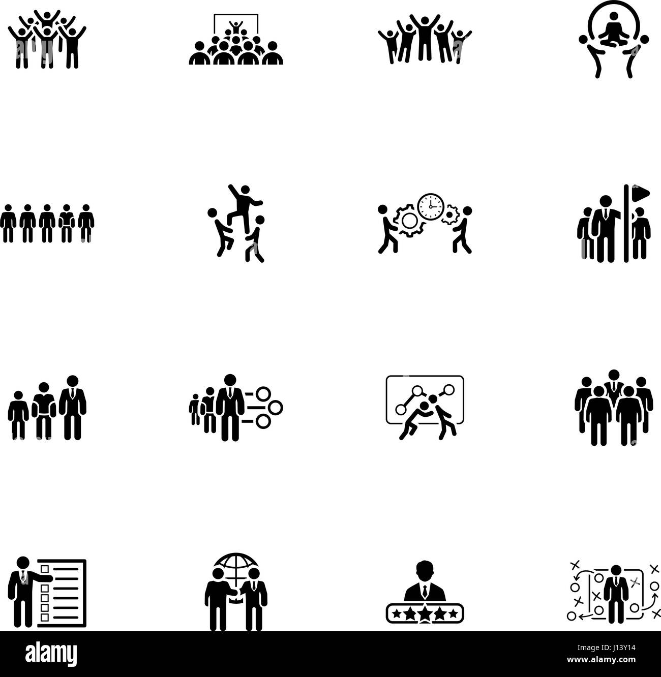 Flat Design Business Team Icons Set Stock Vector Image & Art - Alamy