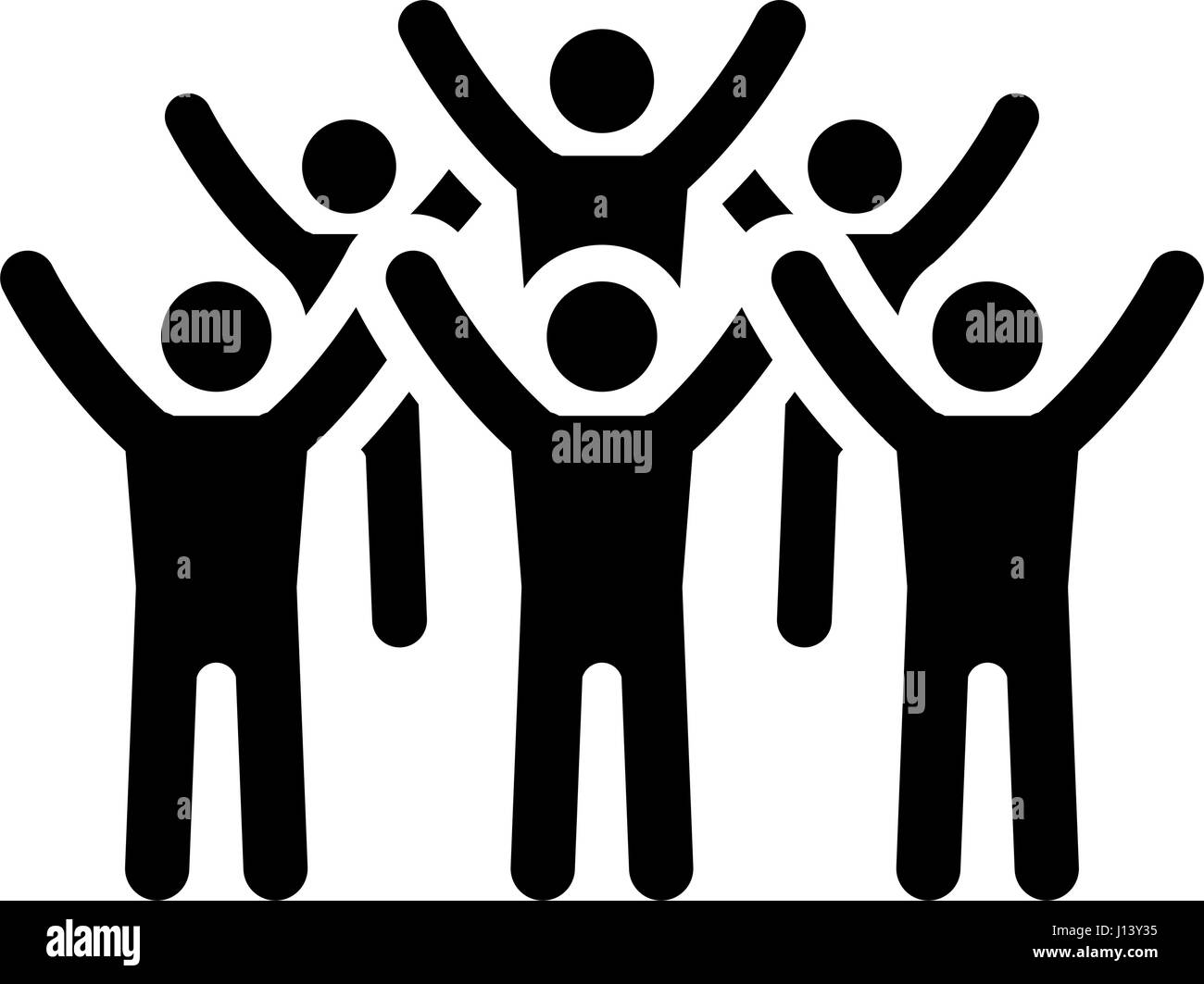 Teamwork Icon. Flat Design Stock Vector Image & Art - Alamy