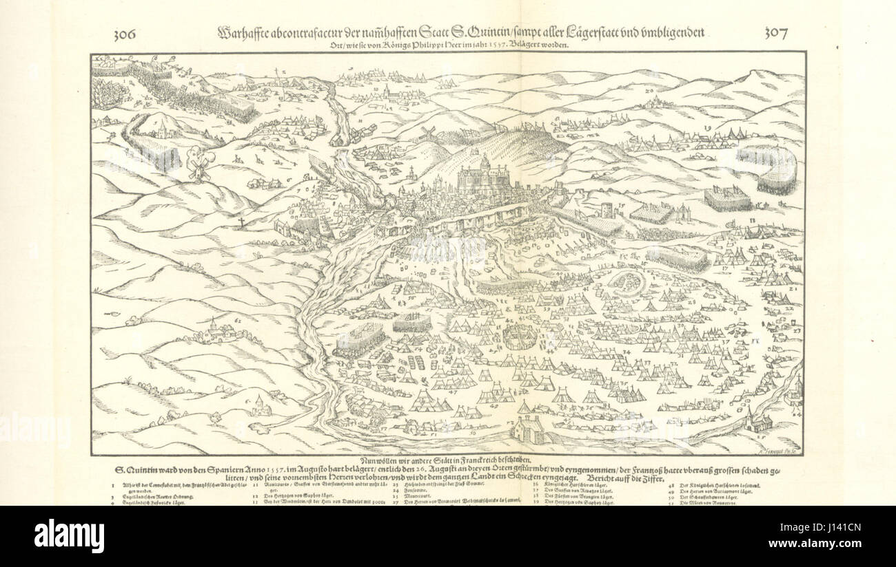 This illustrated book details the events of the 1557 war in Picardy ...