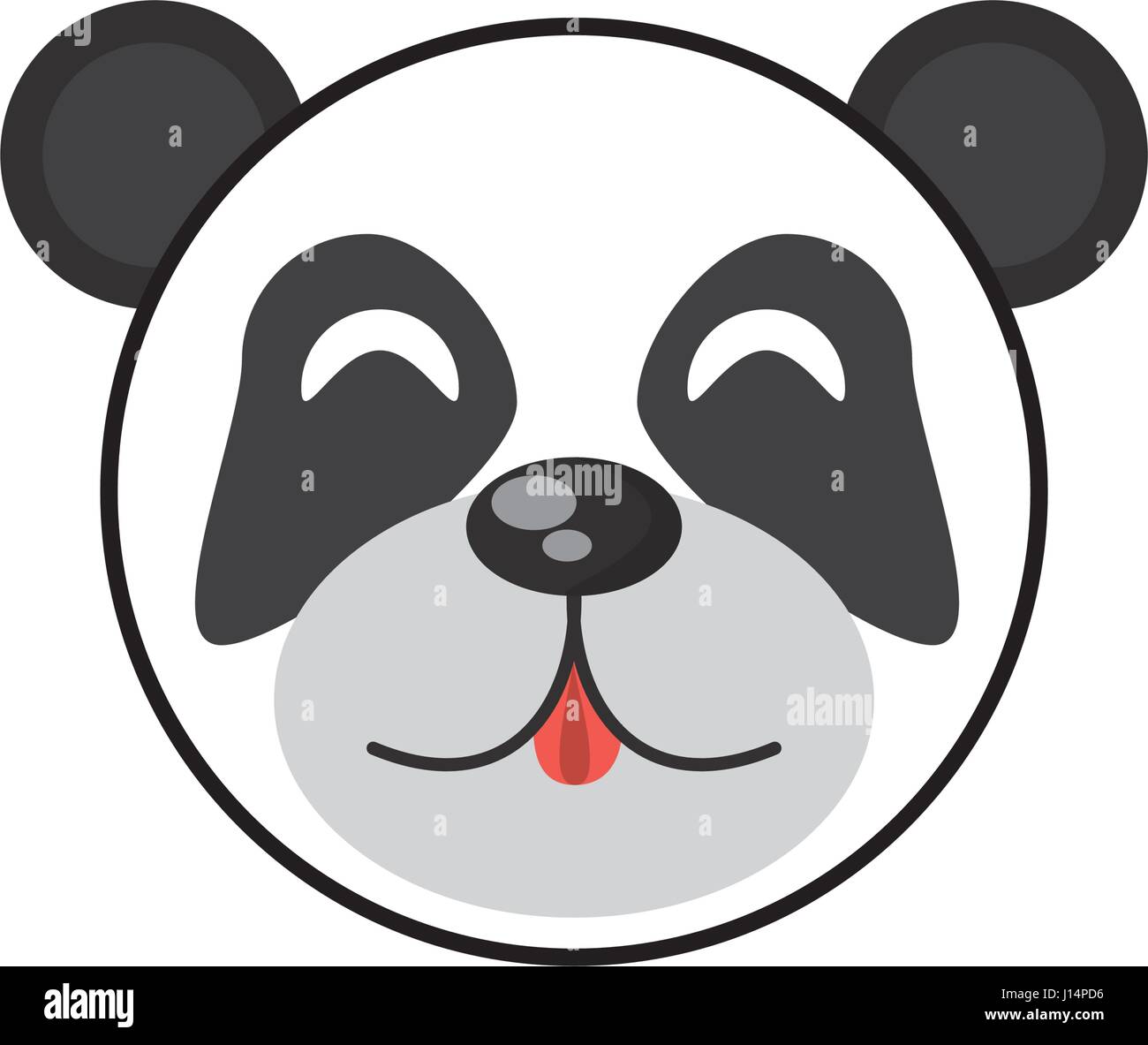 cute face panda animal cheerful Stock Vector Image & Art - Alamy