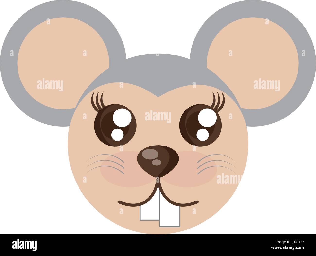 kawaii face mouse animal fun Stock Vector Image & Art - Alamy