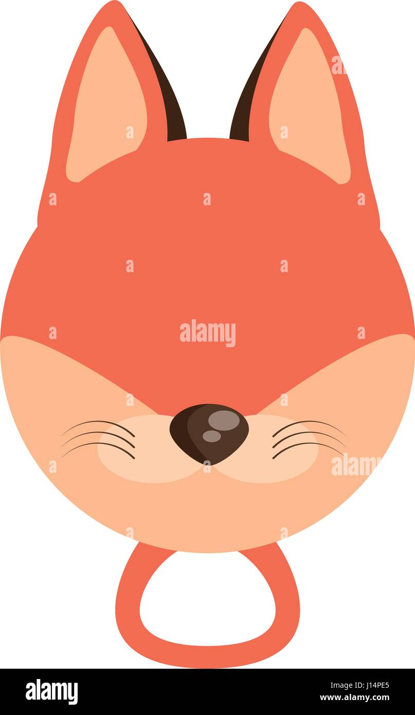 Red fox head portrait Stock Vector Images - Alamy