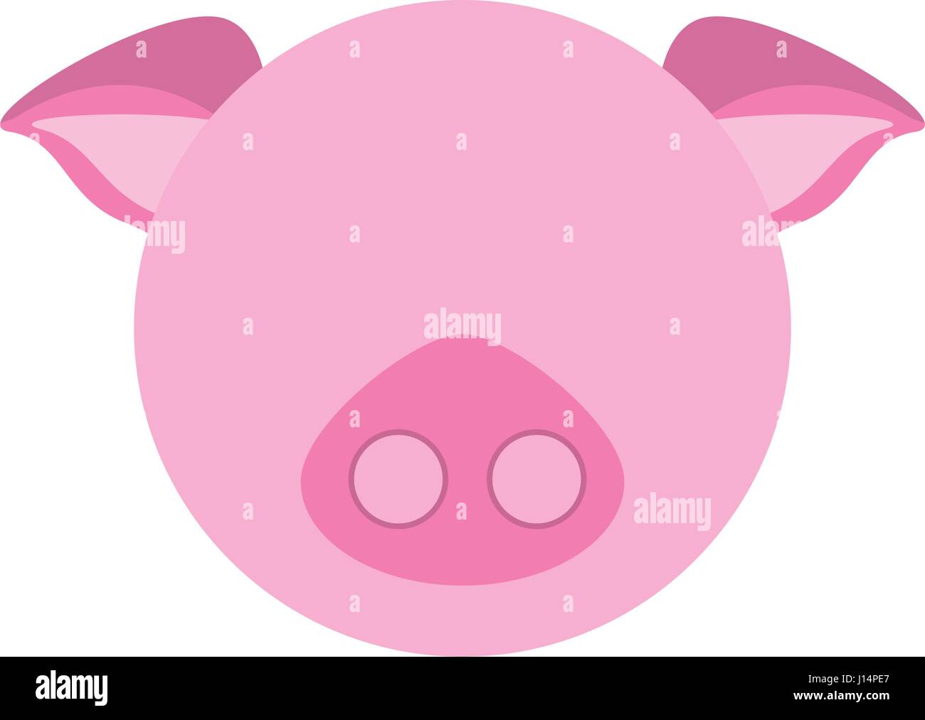head cute piggy animal image Stock Vector Image & Art - Alamy