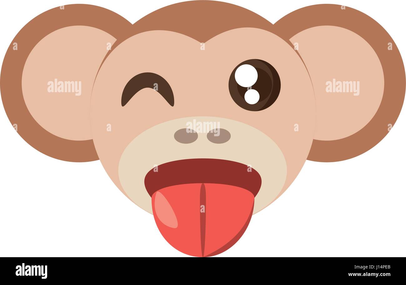 Funny Monkey Cartoon Face