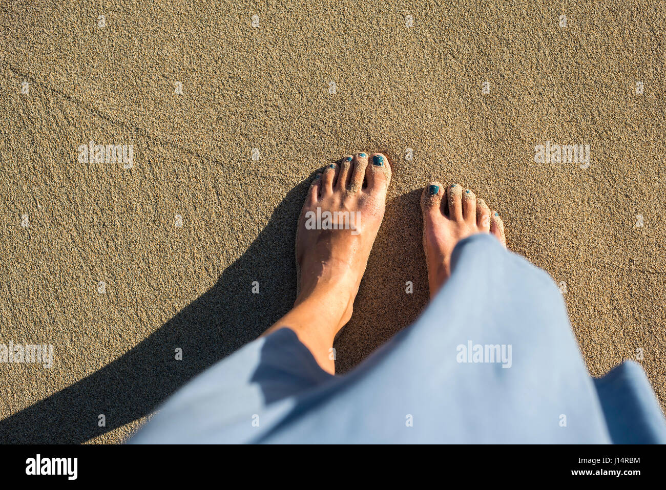barefoot in the sand Stock Photo - Alamy