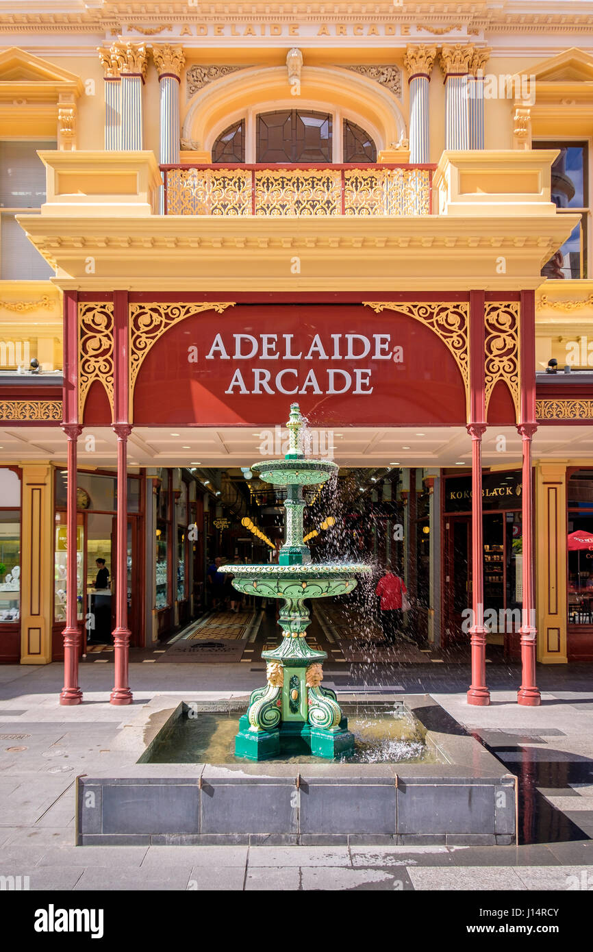 Adelaide, Australia - October 25, 2016: Famous Adelaide Arcade building ...