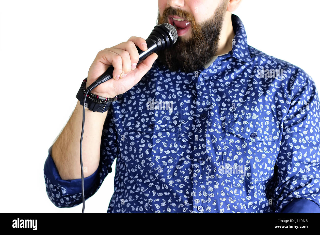 Male Singer With Microphone High Resolution Stock Photography and ...