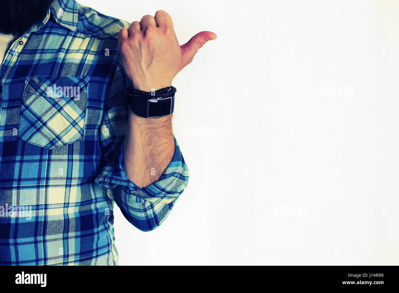 man show hand space Stock Photo - Alamy