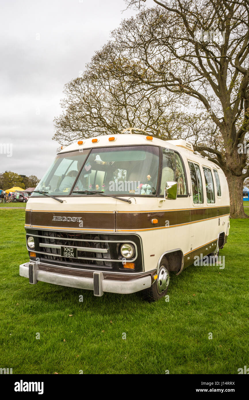 Old Airstream Argosy motorhome caravan van Stock Photo - Alamy