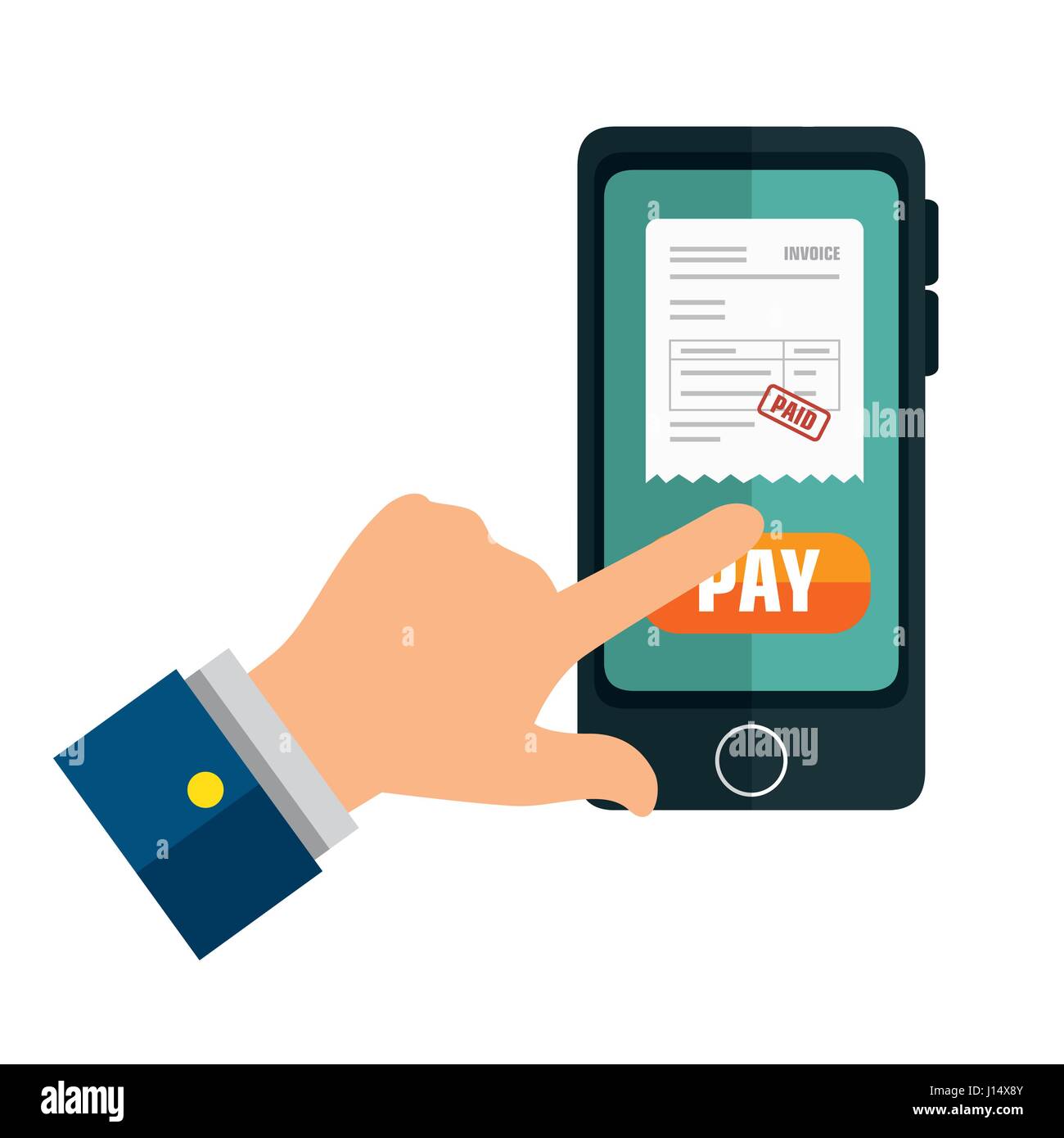 invoice pay concept isolated icon Stock Vector Image & Art - Alamy