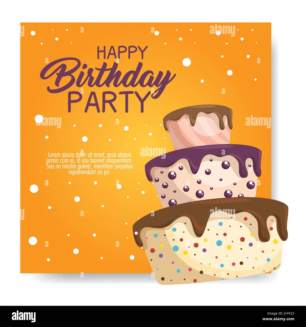happy birthday cake card Stock Vector Image & Art - Alamy