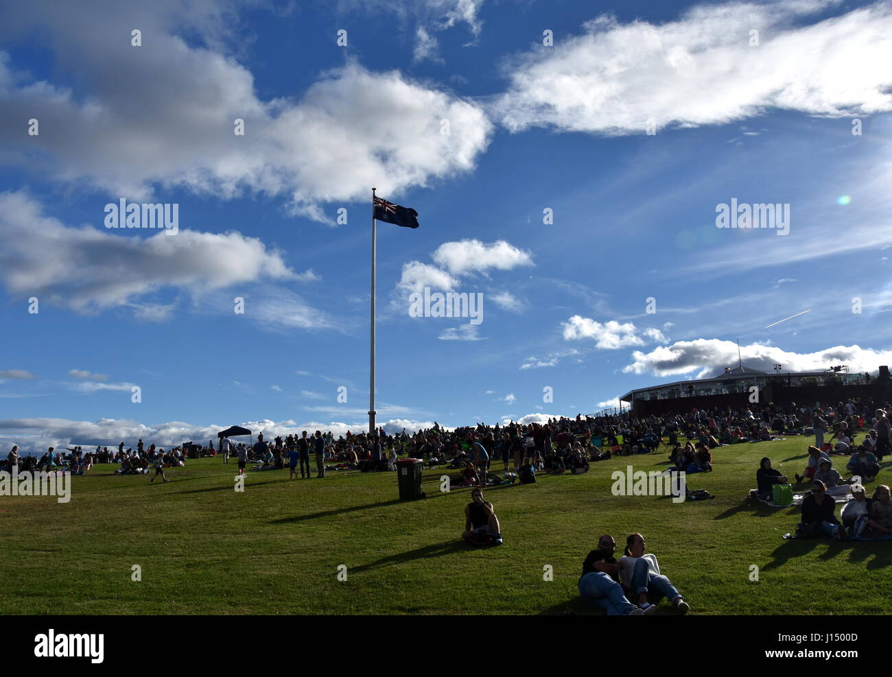 Canberra, Australia - March 18, 2017. People rallying at Regatta Point ...