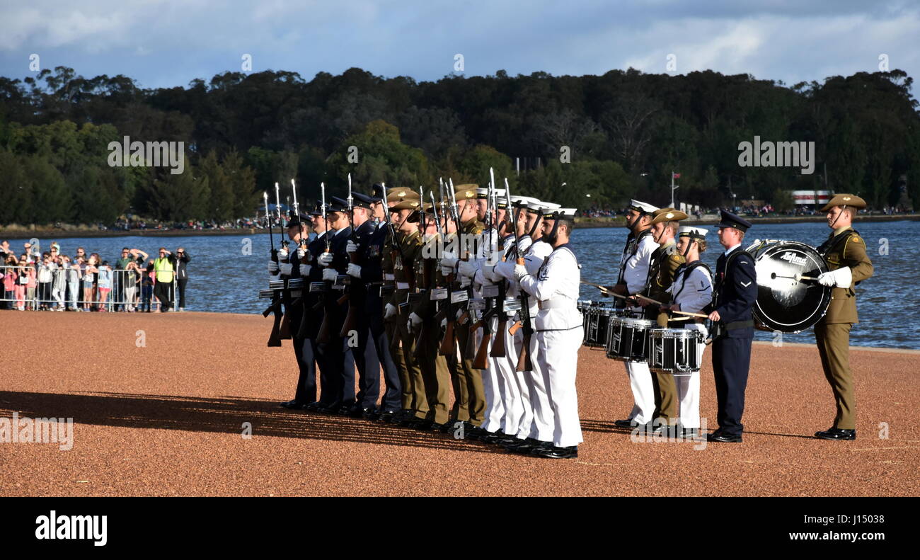 Canberra, Australia - Mar 18, 2017. Australian Federation Guard conduct ...