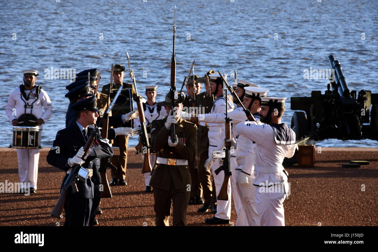 Canberra, Australia - Mar 18, 2017. Australian Federation Guard conduct ...