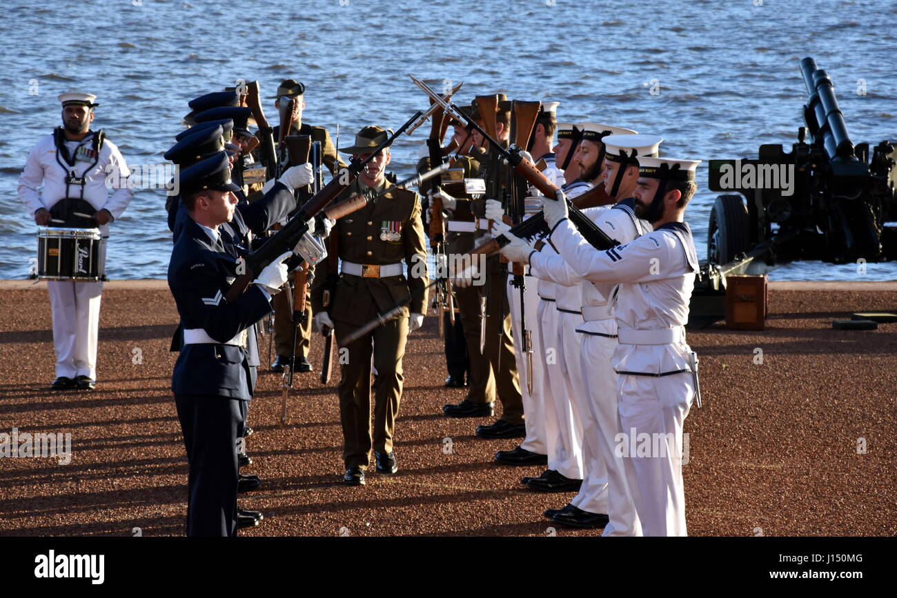 Canberra, Australia - Mar 18, 2017. Australian Federation Guard conduct ...