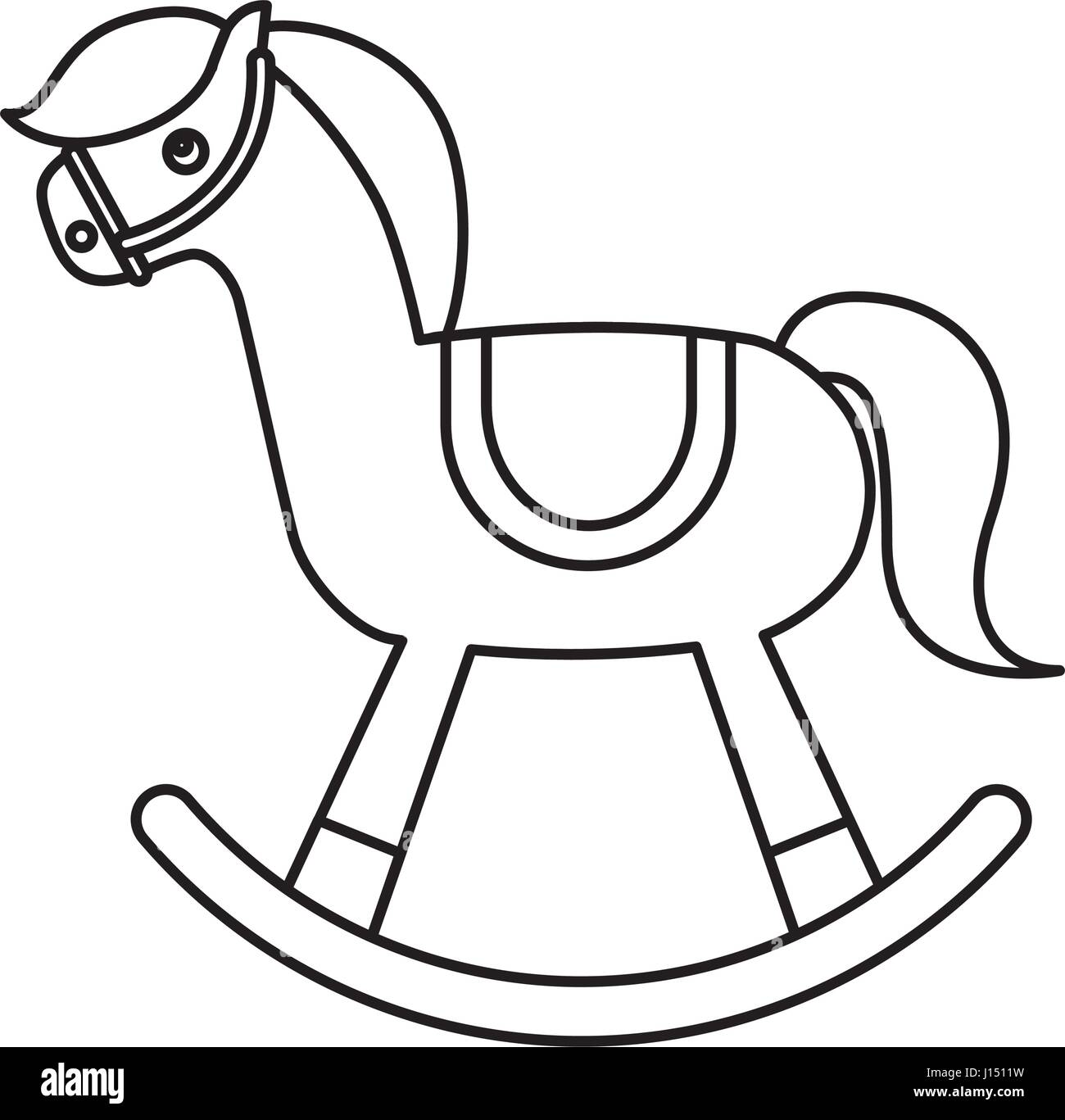 Rocking horse shape Stock Vector Images - Alamy