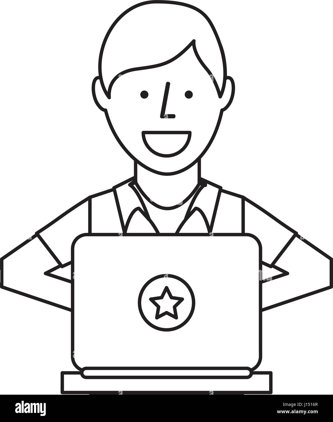 person using computer icon Stock Vector Image & Art - Alamy