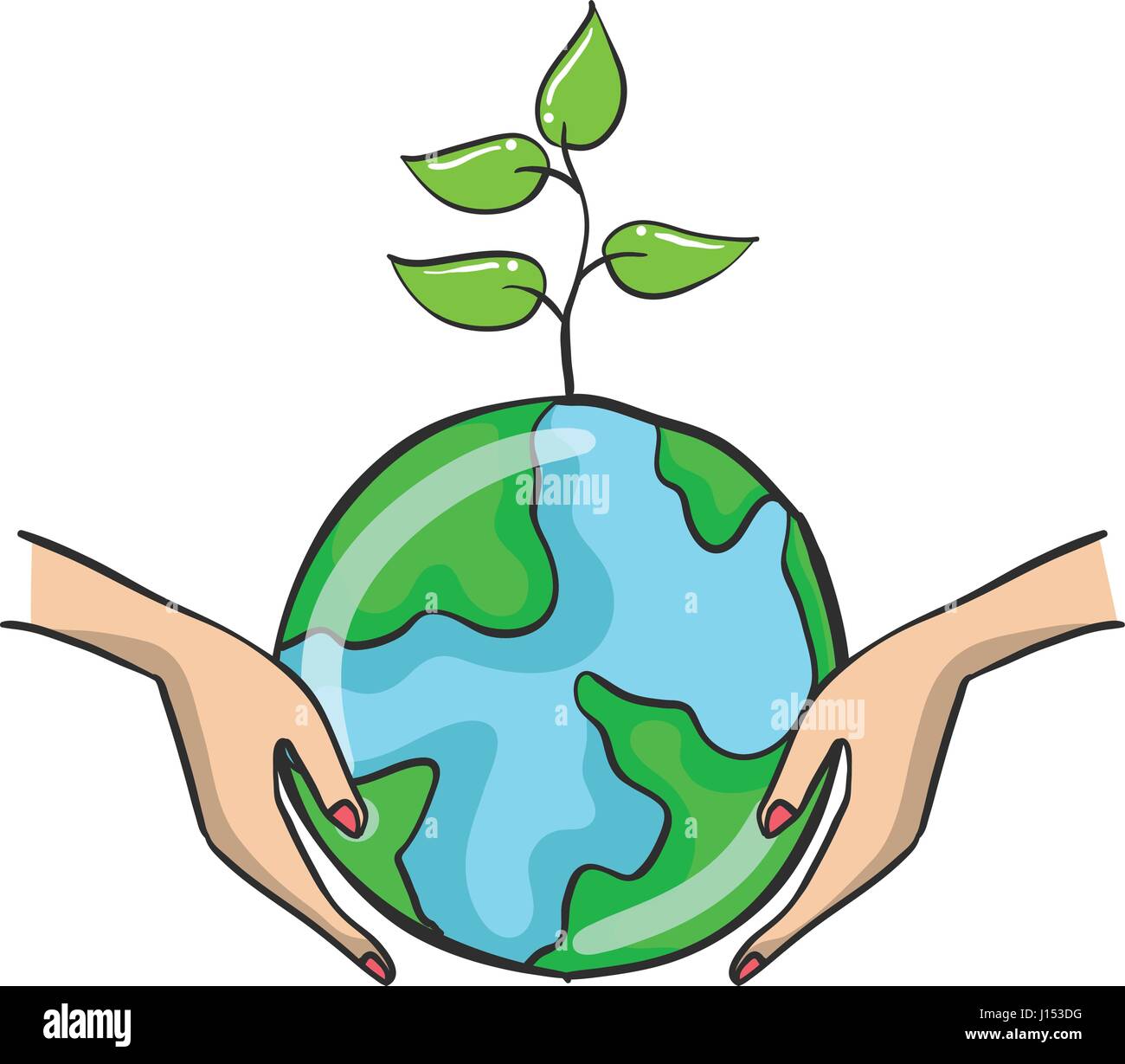 Doodle save world design style Stock Vector Image & Art - Alamy