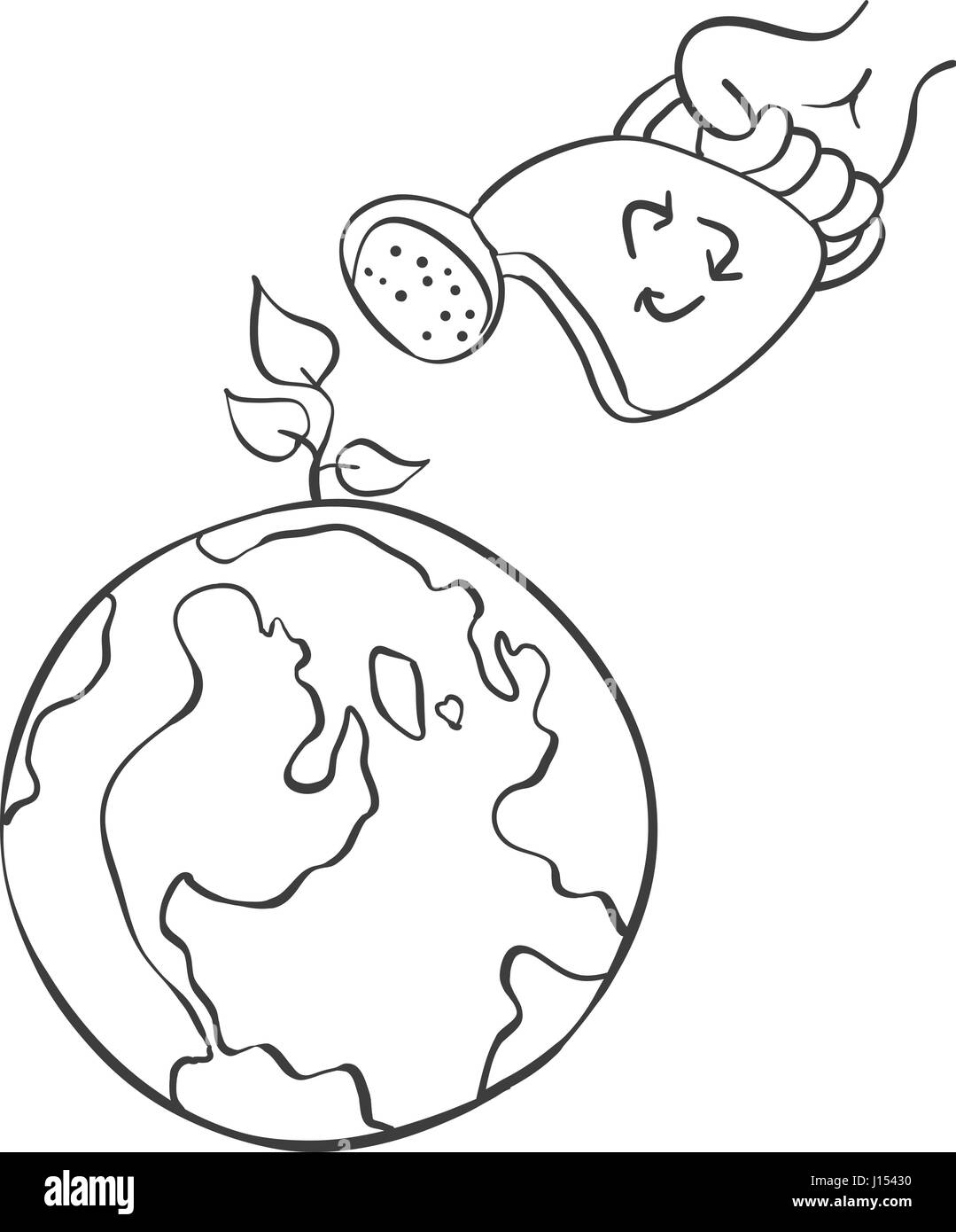 Hand draw world doodle sytle Stock Vector Image & Art - Alamy