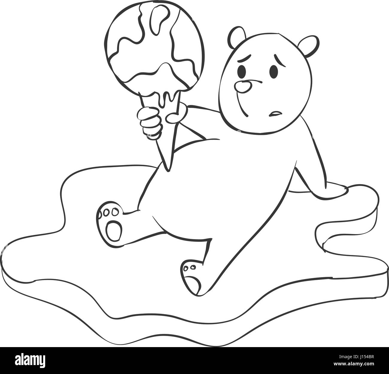 Earth melts bad environment hand draw Stock Vector Image & Art - Alamy