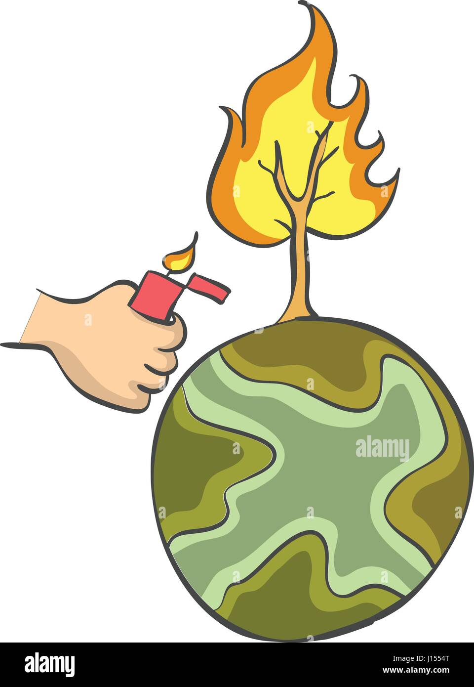 Artistic forest fire Stock Vector Images - Alamy