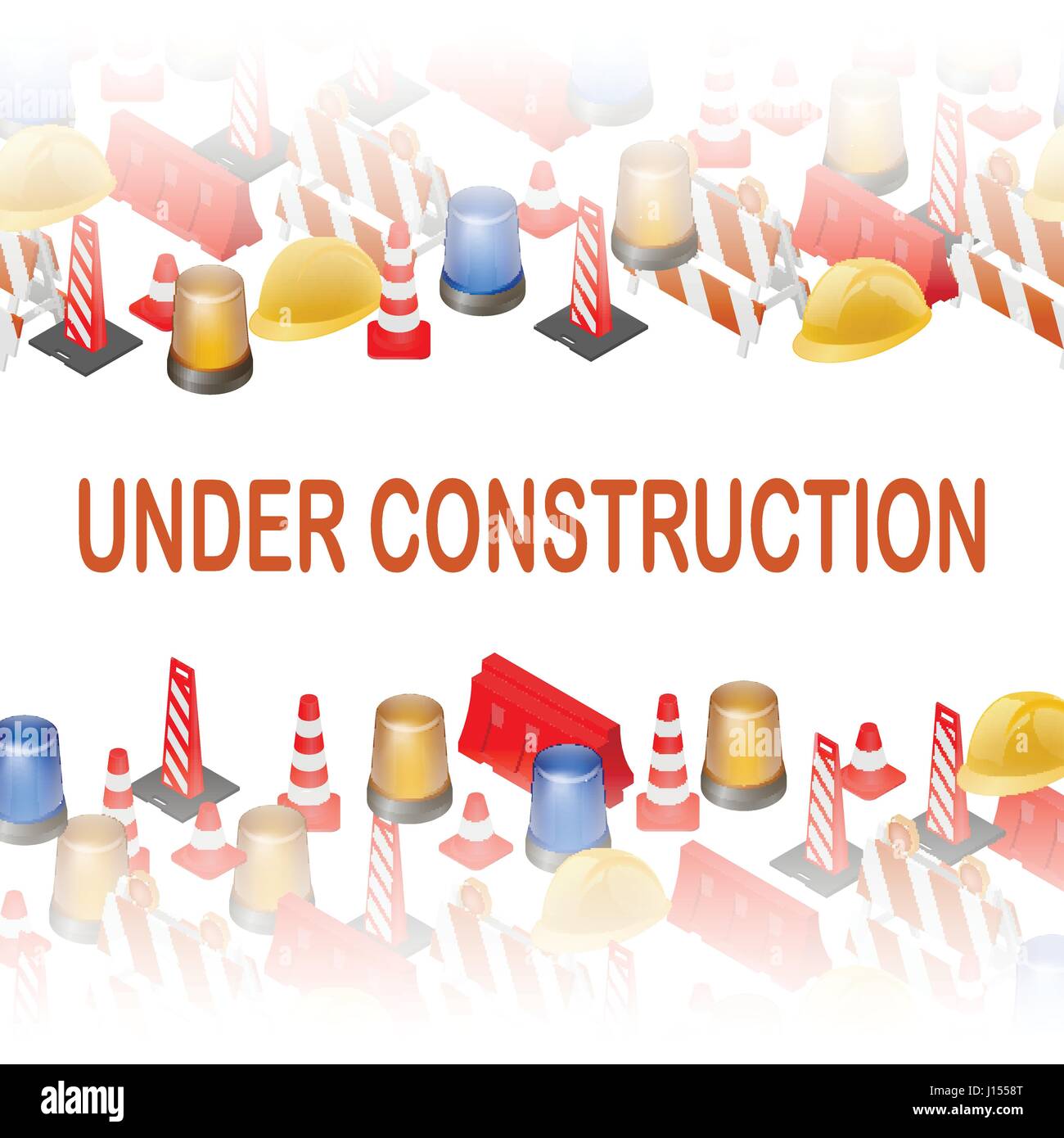 Under construction warning building Cut Out Stock Images & Pictures - Alamy