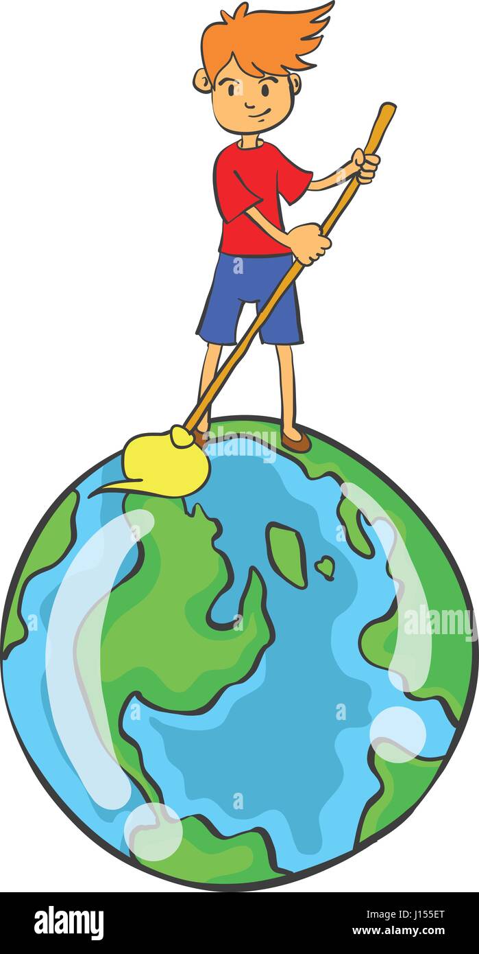 Clean world from environment doodle style Stock Vector Image & Art - Alamy