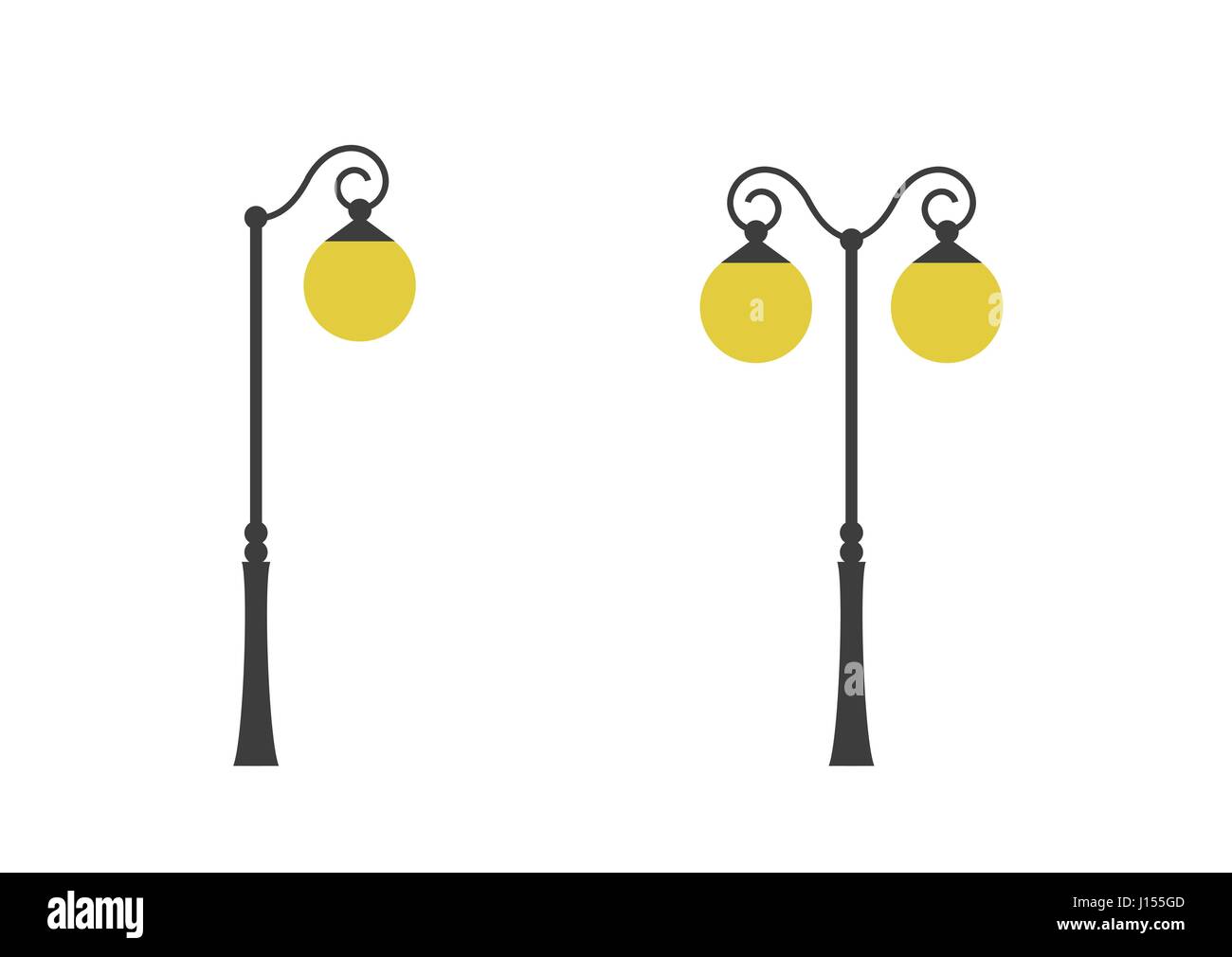 Retro street lights Stock Vector Image & Art - Alamy