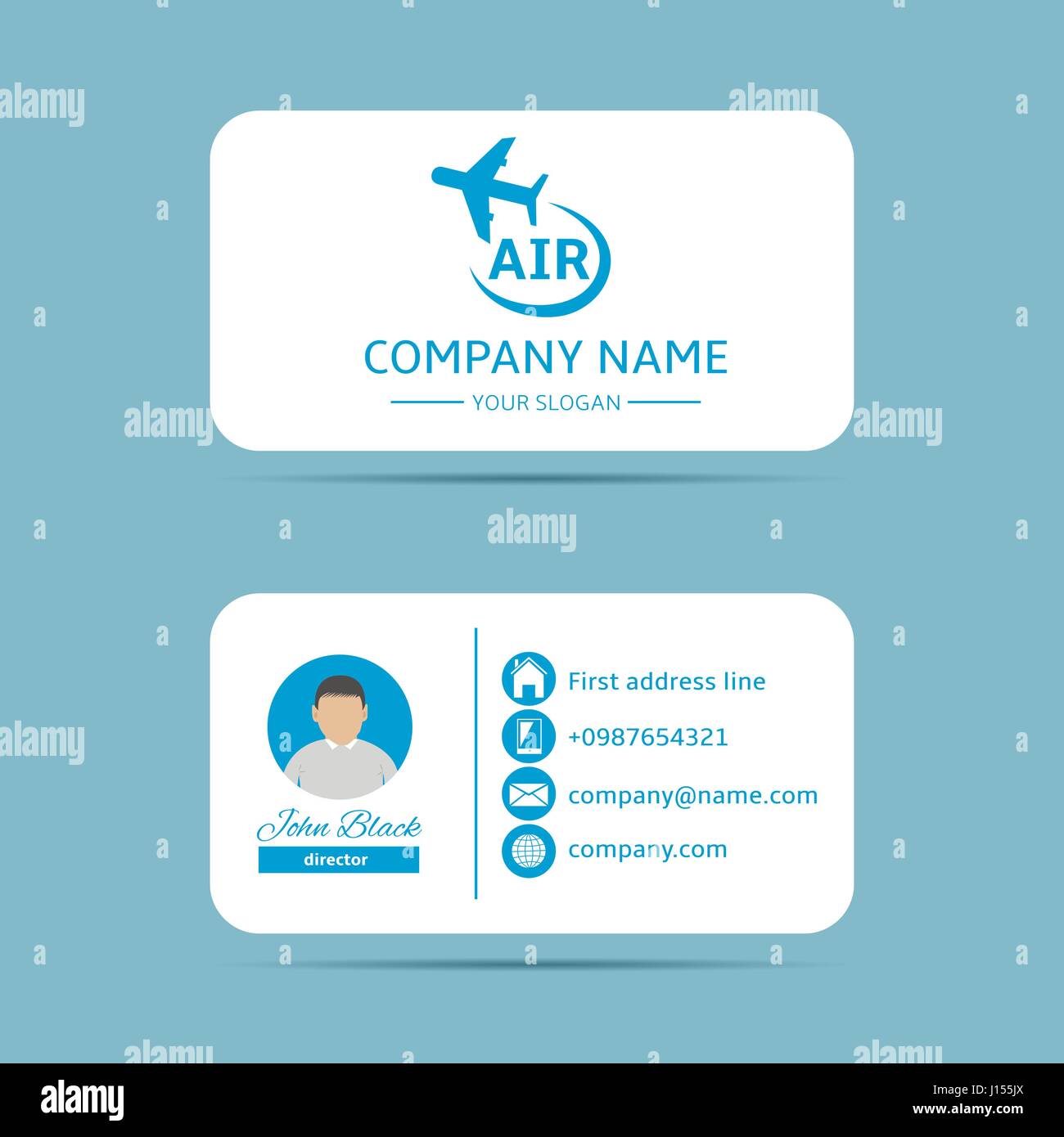 Business card design travel agency Stock Vector Images - Alamy